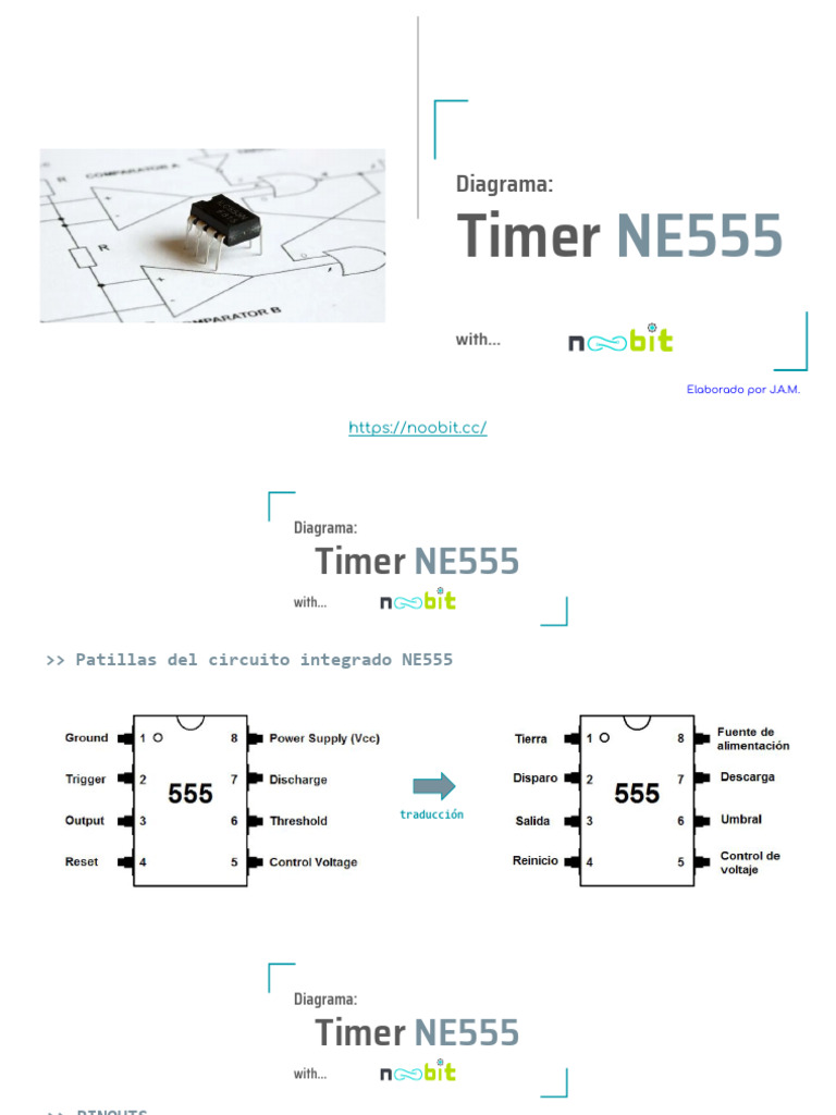 Diagrama y Pinout del Timer NE555 | PDF | Ingenieria Eléctrica ...