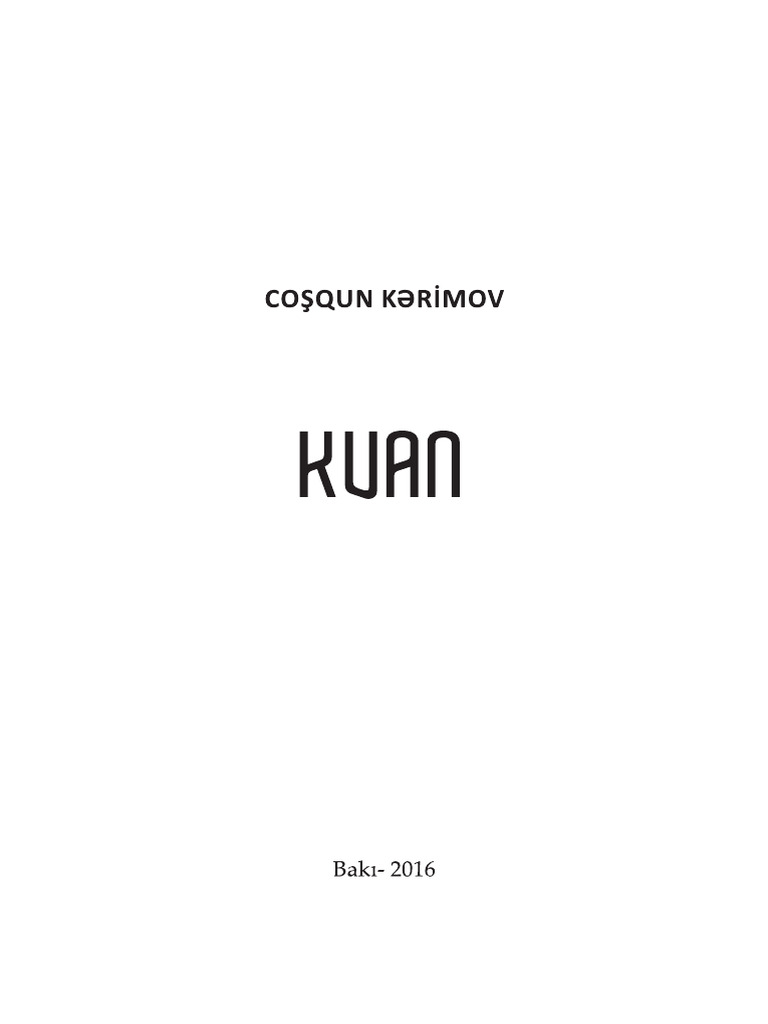 Coşqun Karimov KVAN Kofe Al - 1 | PDF
