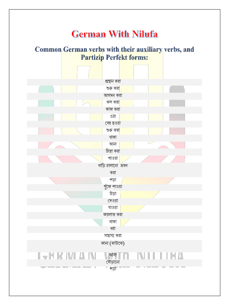 Verb Mit H | PDF