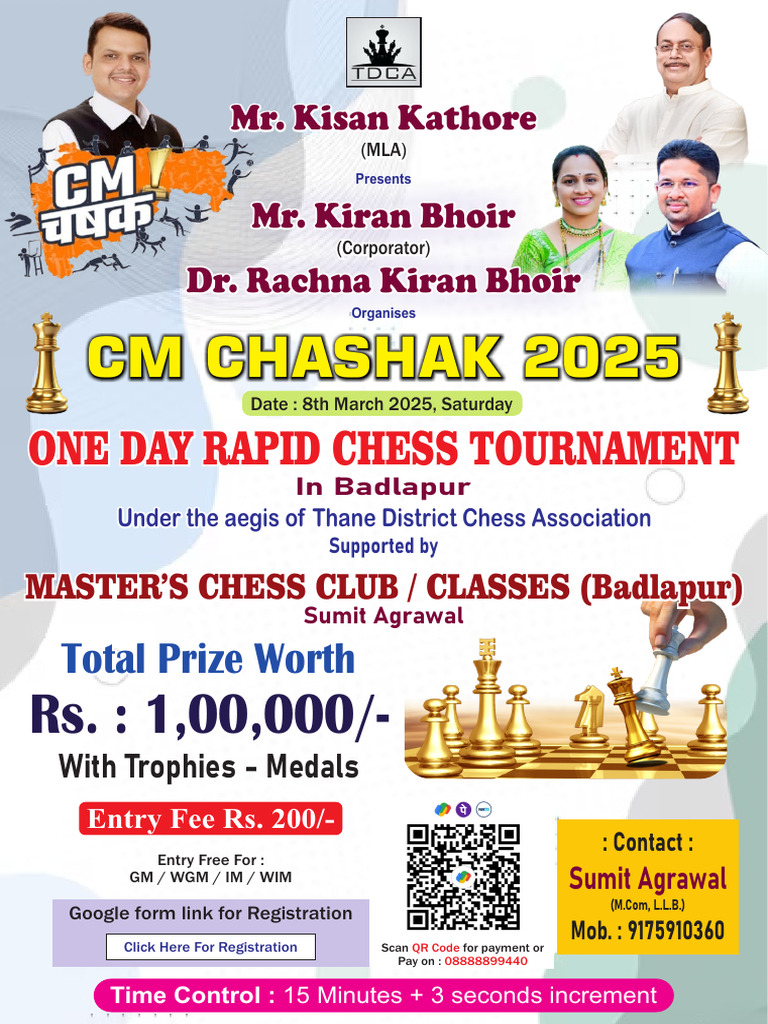 CM Chashak - Chess Tournament | PDF | Traditional Games | Competitive Games