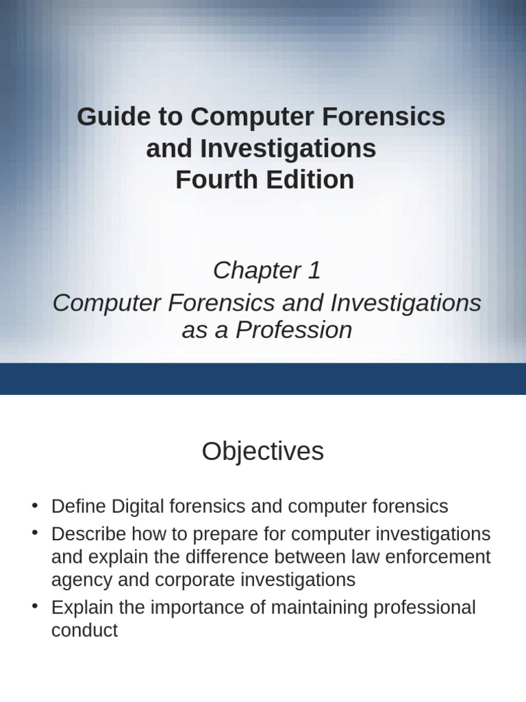 Chapter 1 - Computer Forensics and Investigations As A Profession | PDF ...