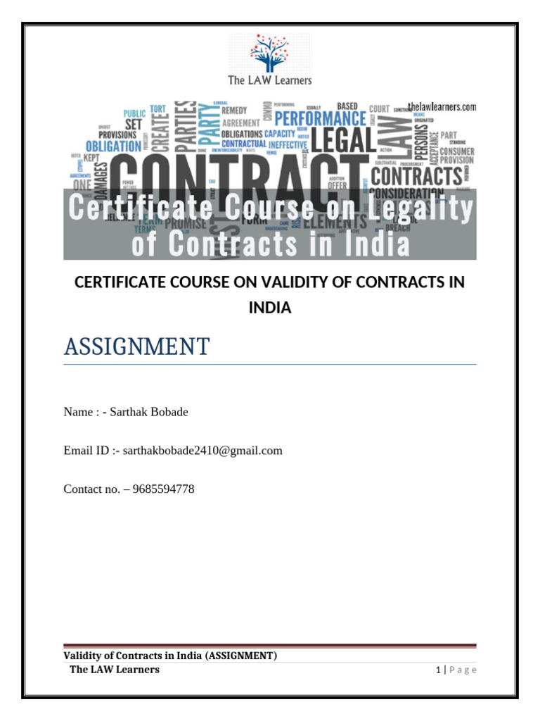 Assignment Contracts | PDF | Misrepresentation | Private Law