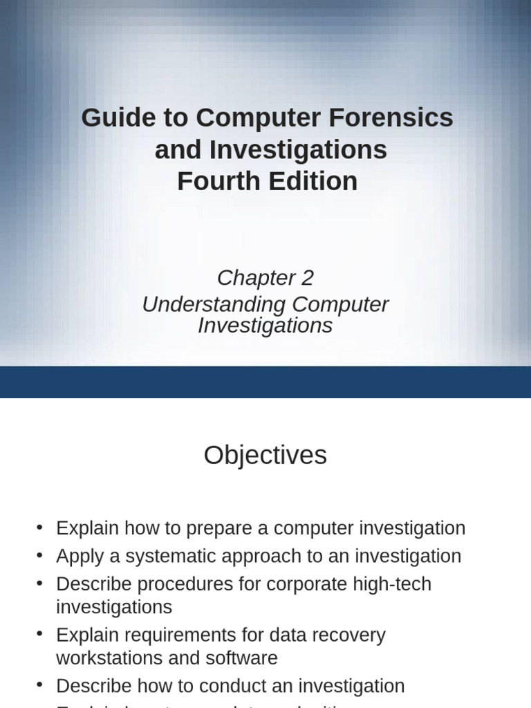 Chapter 2 - Understanding Computer Investigations | PDF | Computer ...