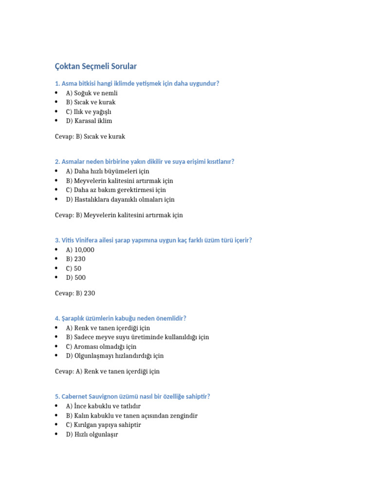 Coktan Secmeli Sorular | PDF