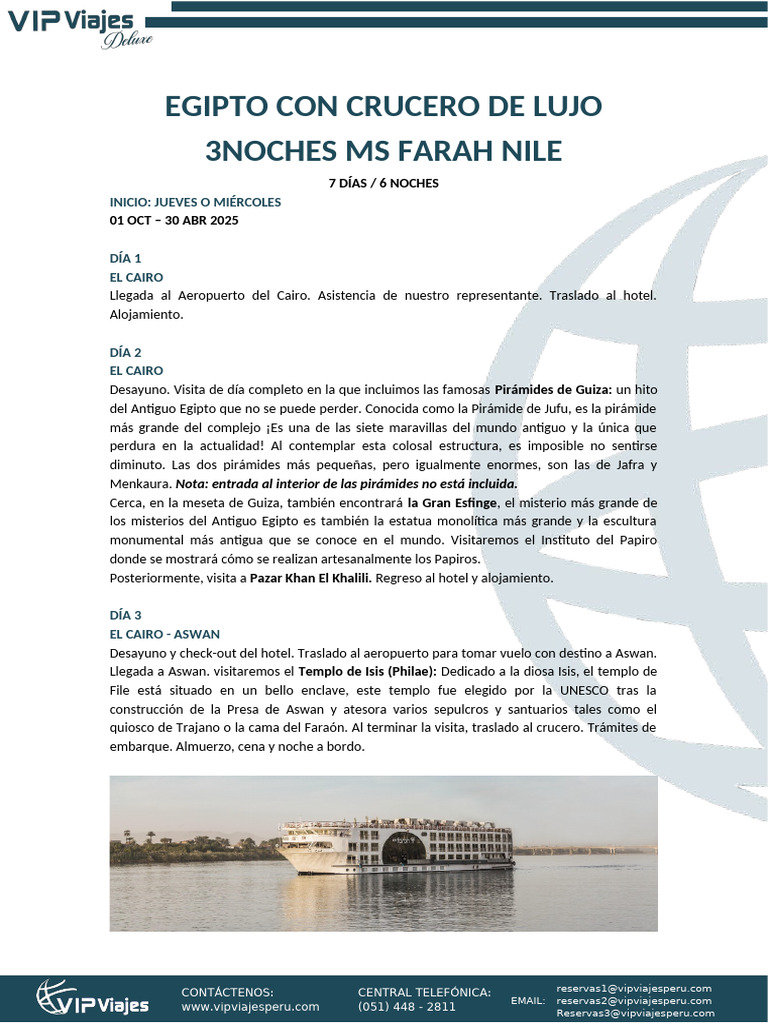 Experiencia de Lujo en El Nilo | PDF | Horus | Antiguo Egipto