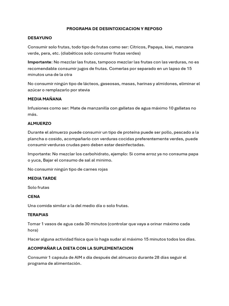 Programa de Alimentacion | PDF