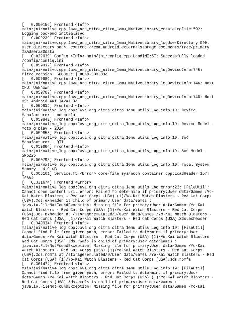 Citra Log | PDF | Computer Hardware | Software