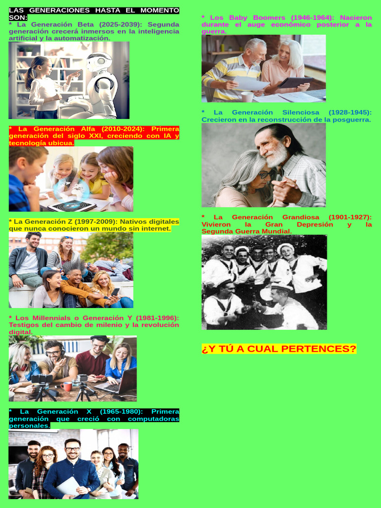 Características de la Generación Grandiosa | PDF