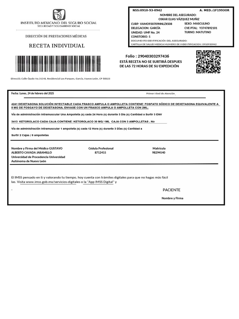 Receta Imss Editable 1 PDF | PDF