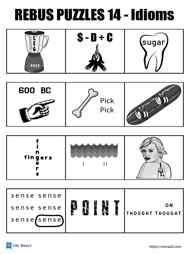 Rebus Puzzles 14 Idioms | PDF