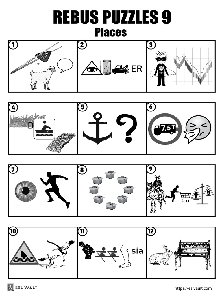 Hard Rebus Puzzles 9 | PDF