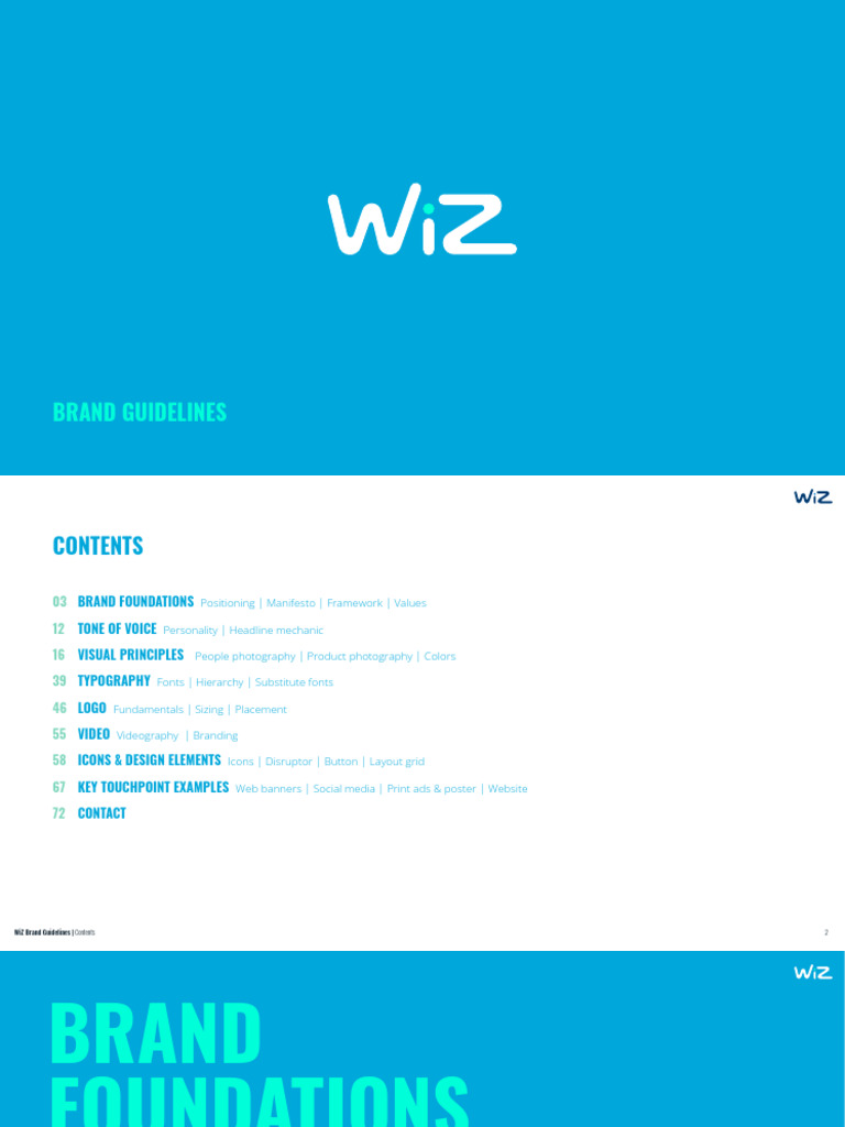 WiZ Brand Guidelines Overview | PDF | Typefaces | Typography