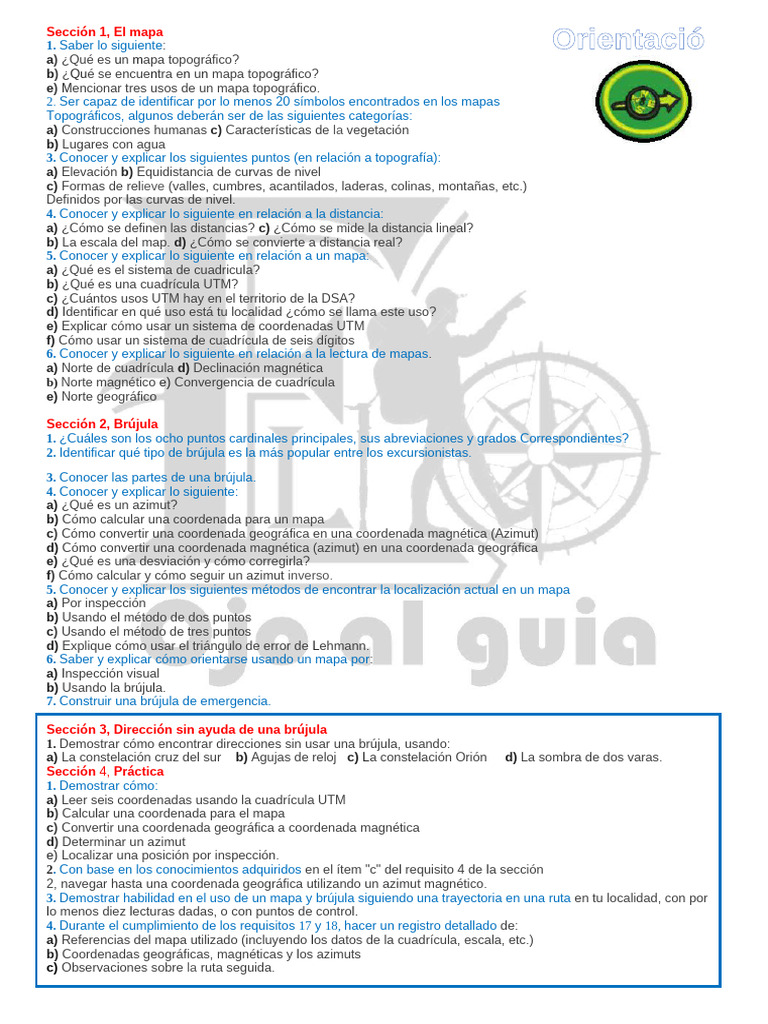 Guía Completa de Mapas y Brújulas | PDF | Azimut | Brújula