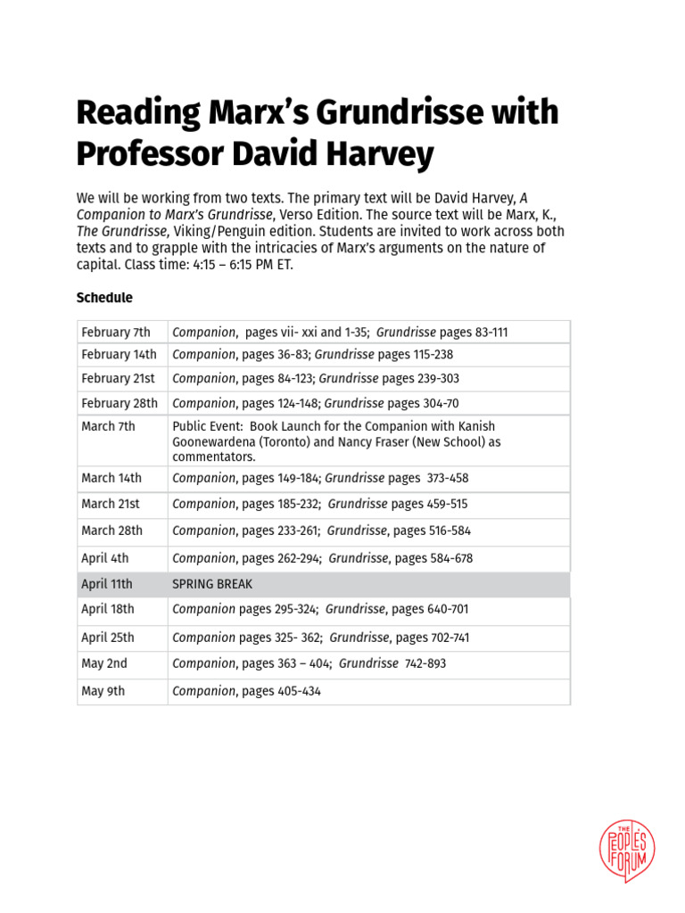 Reading Marx's Grundrisse with Harvey | PDF