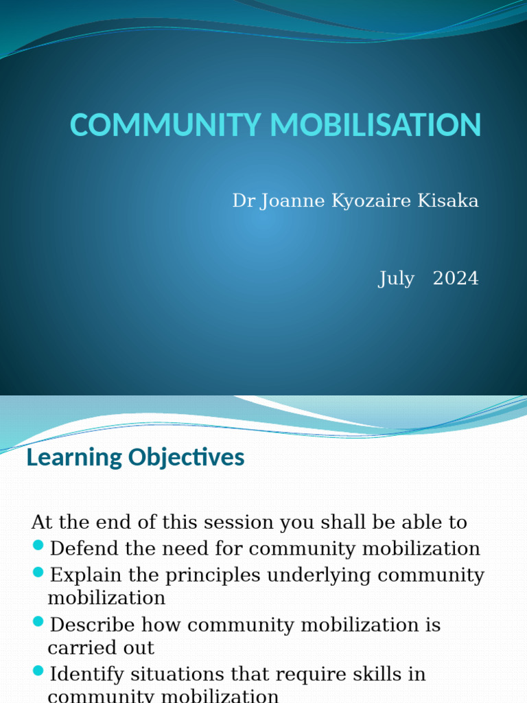 Community Mobilisation | PDF | Community | Leadership