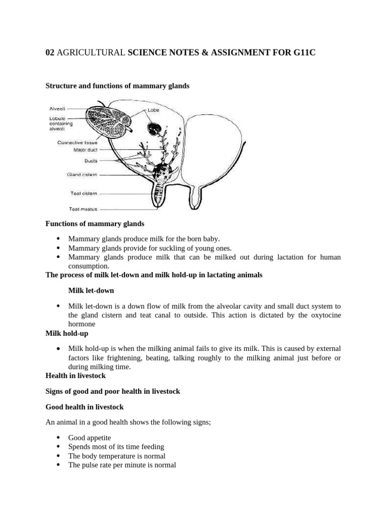 Agricultural Science Notes for G11C | PDF | Nutrition | Diet & Nutrition