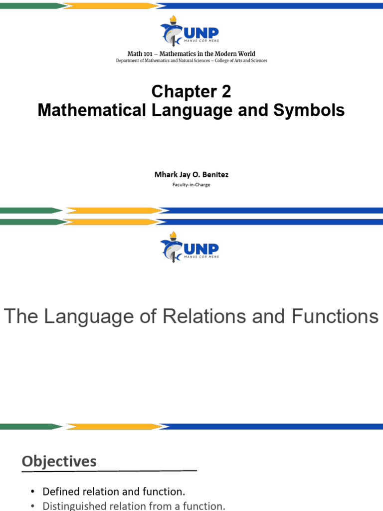 Lecture Math 101 C2 The Language of Relations and Functions | PDF | Function (Mathematics ...