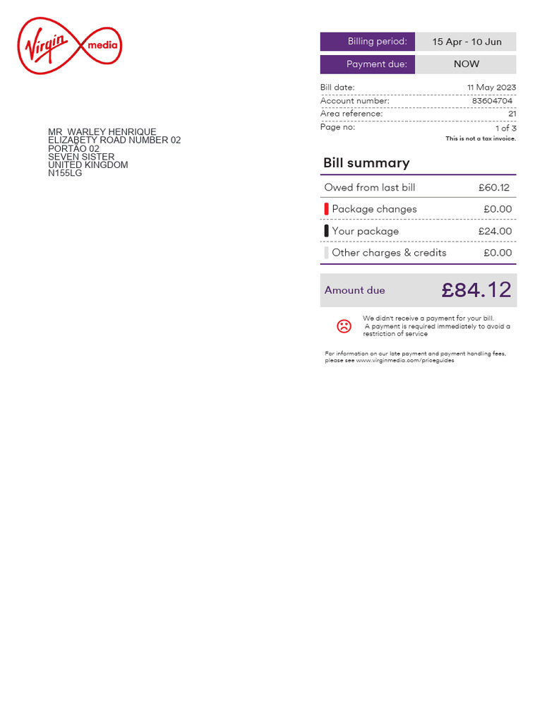 00000181-Virgin Media | PDF | Annual Percentage Rate | Fee