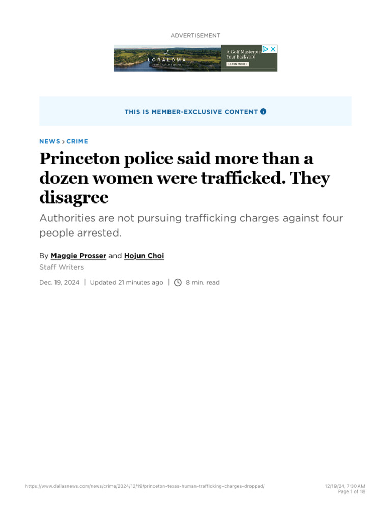 Princeton Police Said More Than A Dozen Women Were Trafficked. They ...