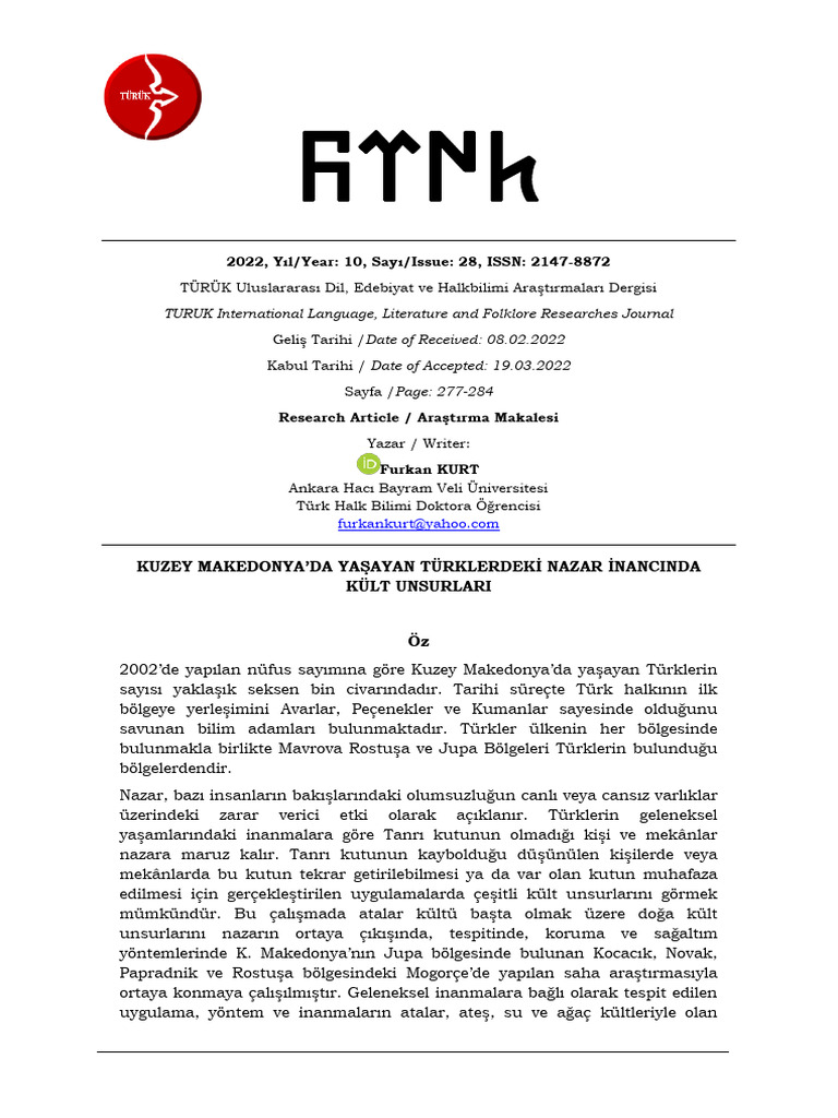 Makedonya Nazar | PDF