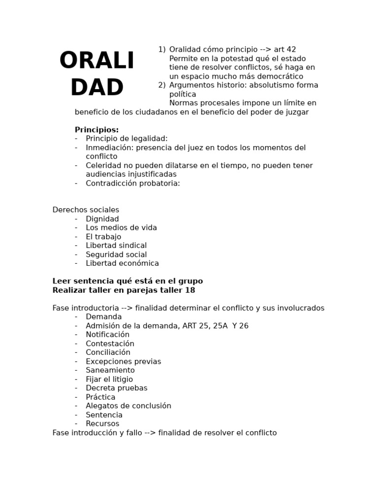 Oralidad | PDF