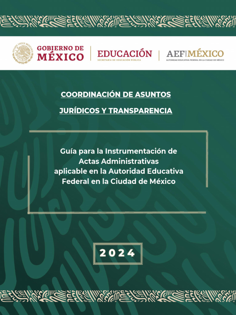 Guía para Actas Administrativas 2024 | PDF | México | Derecho laboral