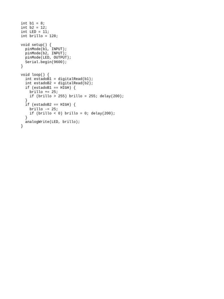 PR Ctica 5 4 Modificar El Brillo de Un Led1 | PDF