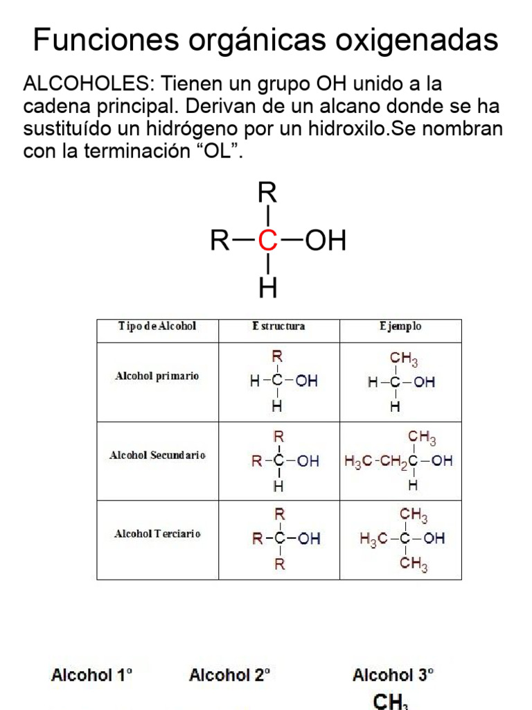 Funciones Orgánicas Oxigenadas | PDF | Ester | Cetona