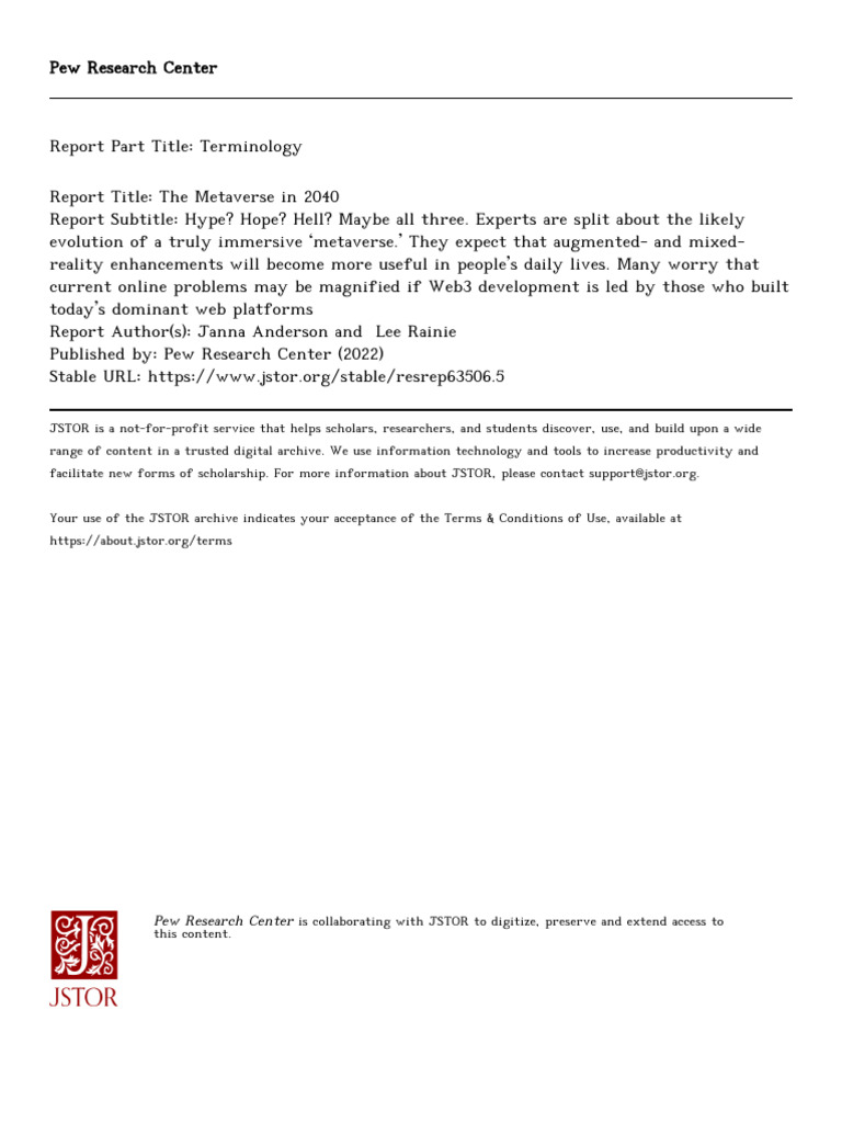 Understanding Metaverse Terminology | PDF | Augmented Reality | Computing
