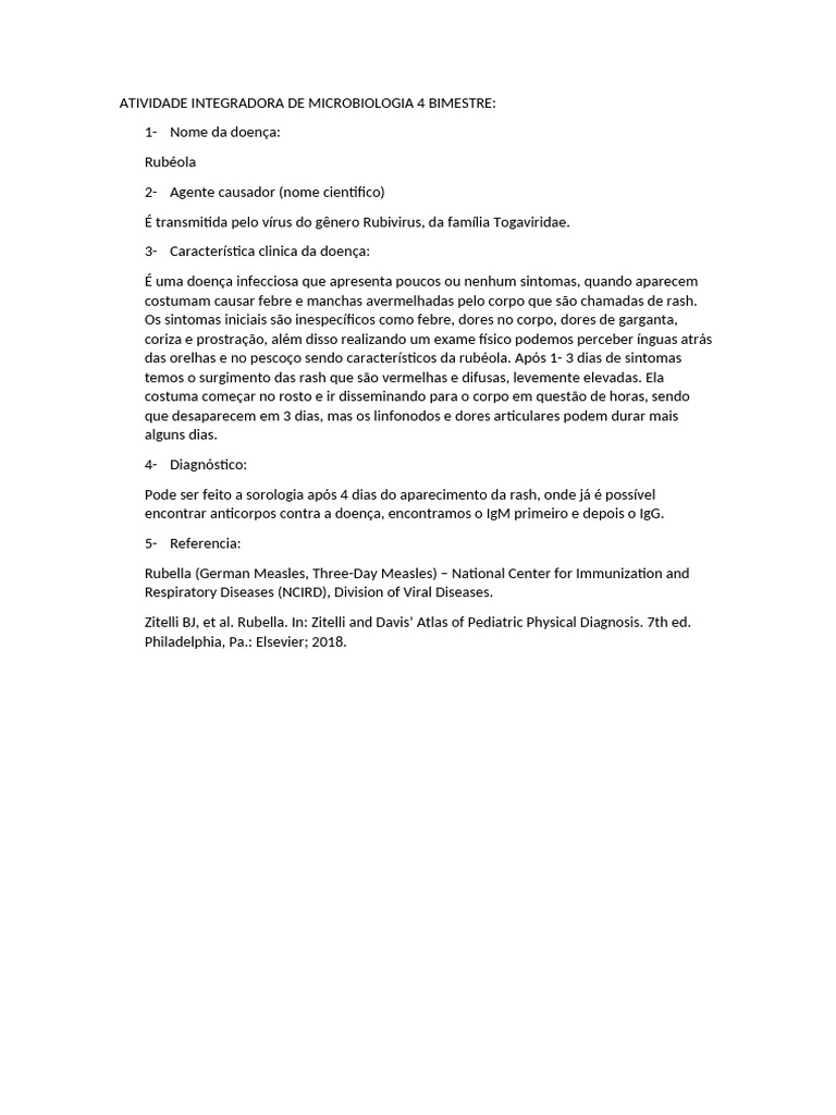 Atividade Integradora de Microbiologia 4 Bimestre | PDF