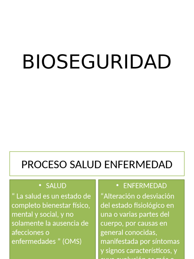 Bio Seguridad | PDF | Infección | Esterilización (Microbiología)
