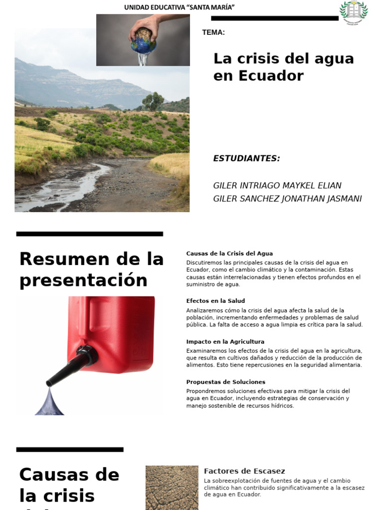 La Crisis Del Agua en Ecuador | PDF | Agua | Escasez de agua