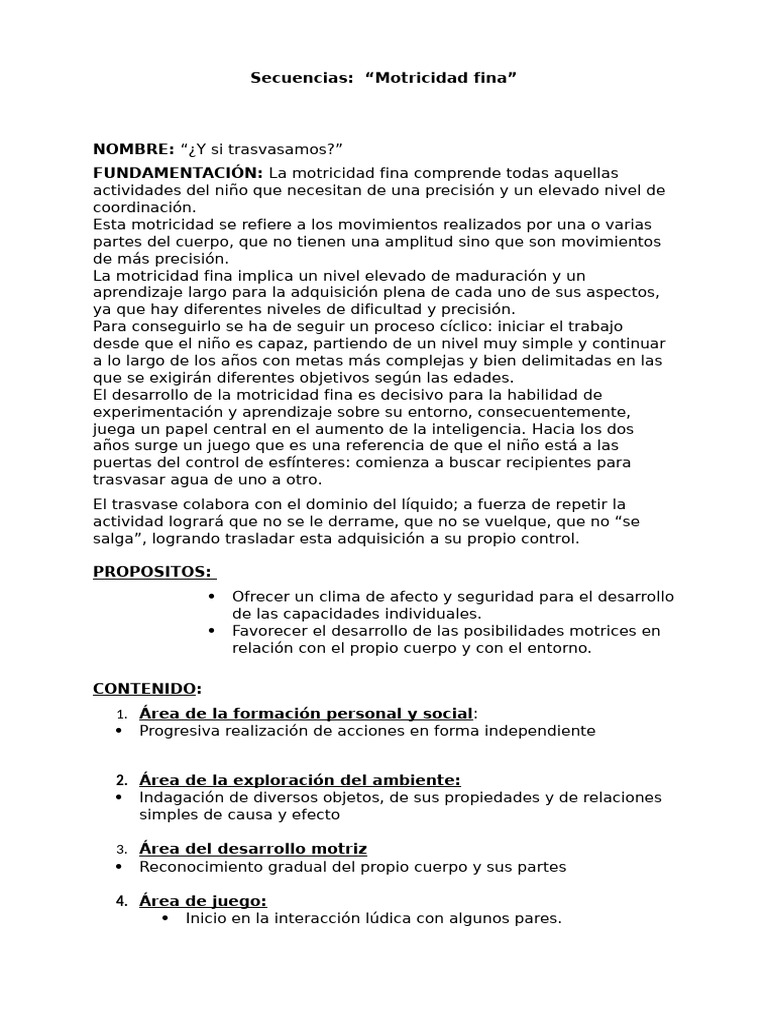 Secuencias ¿Y si trasvasamos | PDF | Aprendizaje | Modificación de comportamiento