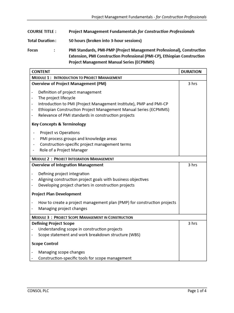 COURSE_TITLE_Project_Management_Fundamentals_EEC_11022025_DD (2) | PDF | Project Management ...