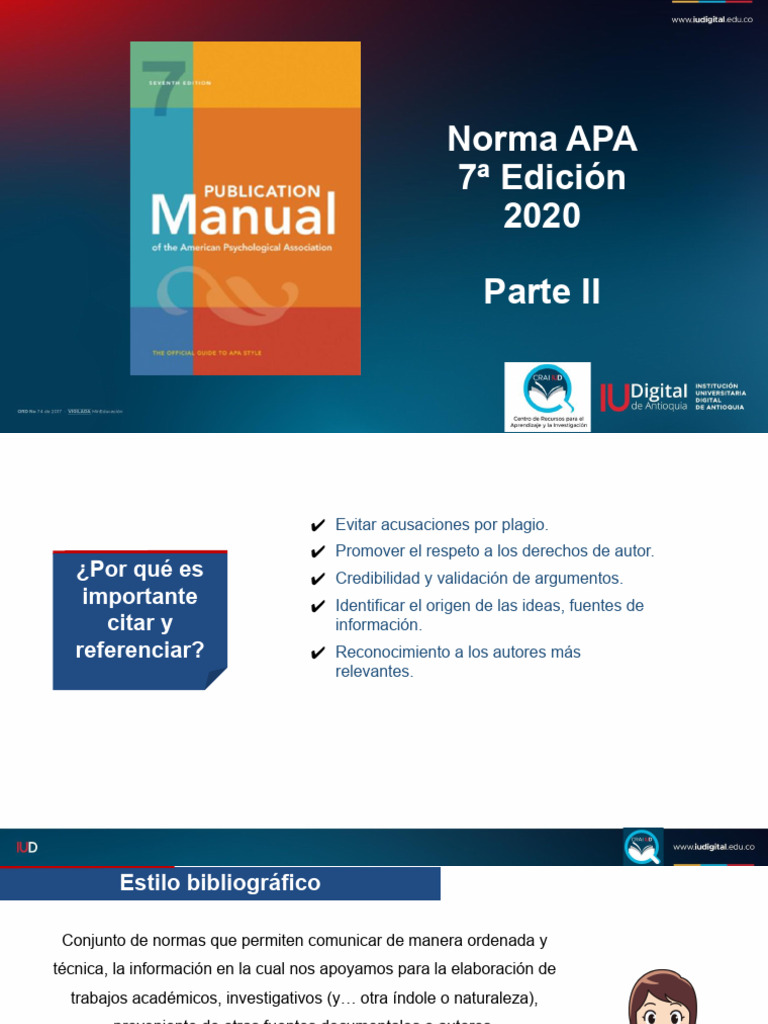 Guía de Normas APA 7ª Edición | PDF | Estilo apa | Citación