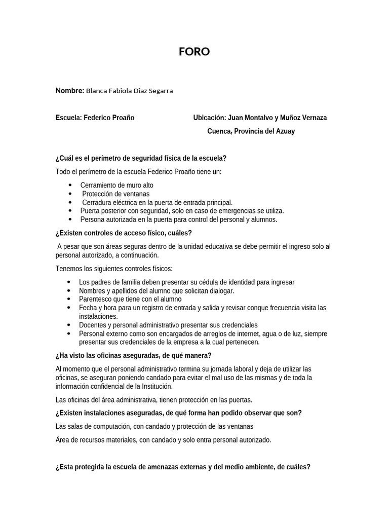 FORO de Auditoria Inf | PDF