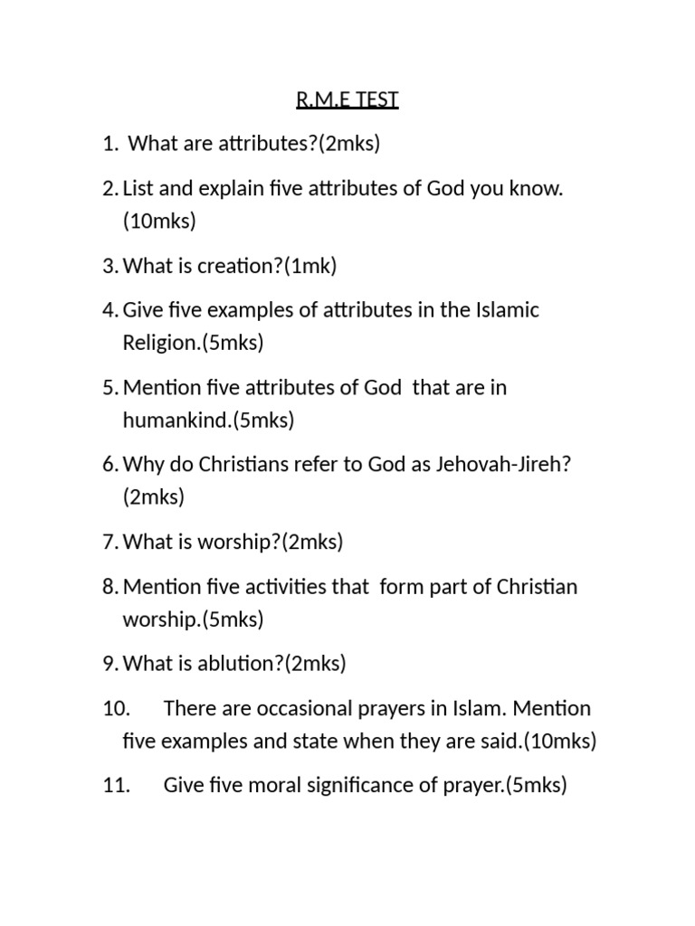 R M E Trial Test Pdf