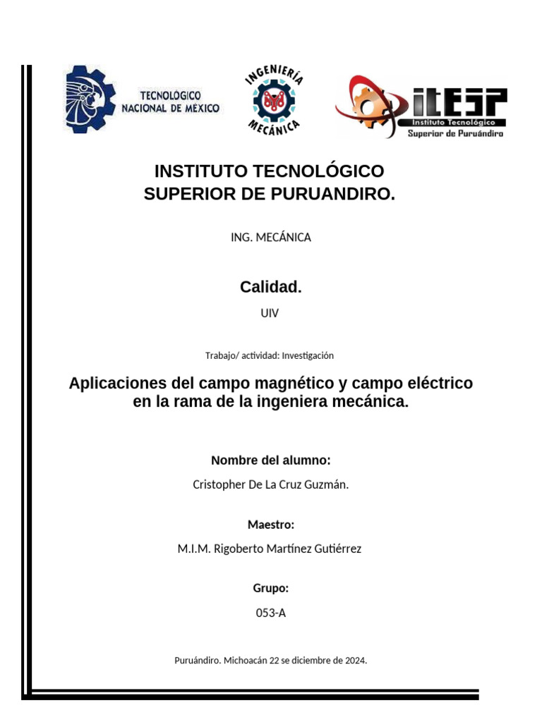 Aplicaciones de Campos Magnéticos en Ingeniería | PDF | Campo magnético ...