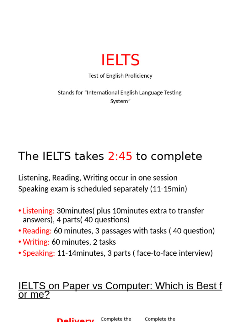 Introduction To IELTS | PDF