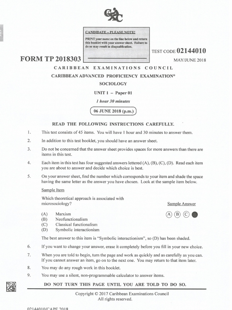 2018 Soc Unit 1 MC | PDF