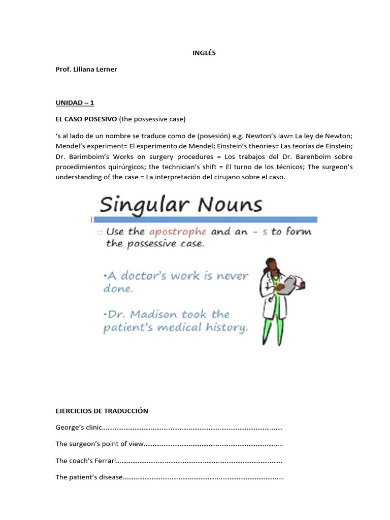 6 El Caso Posesivo U1 | PDF