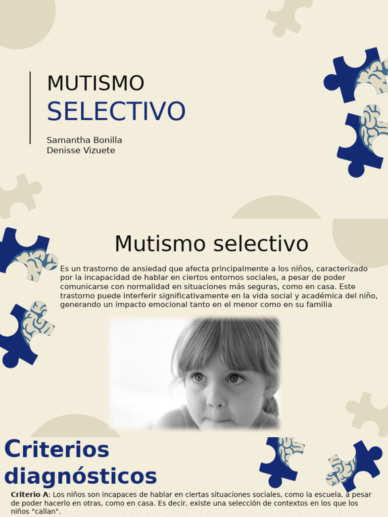 Mutismo Selectivo en Niños: Causas y Efectos | PDF | Ansiedad ...