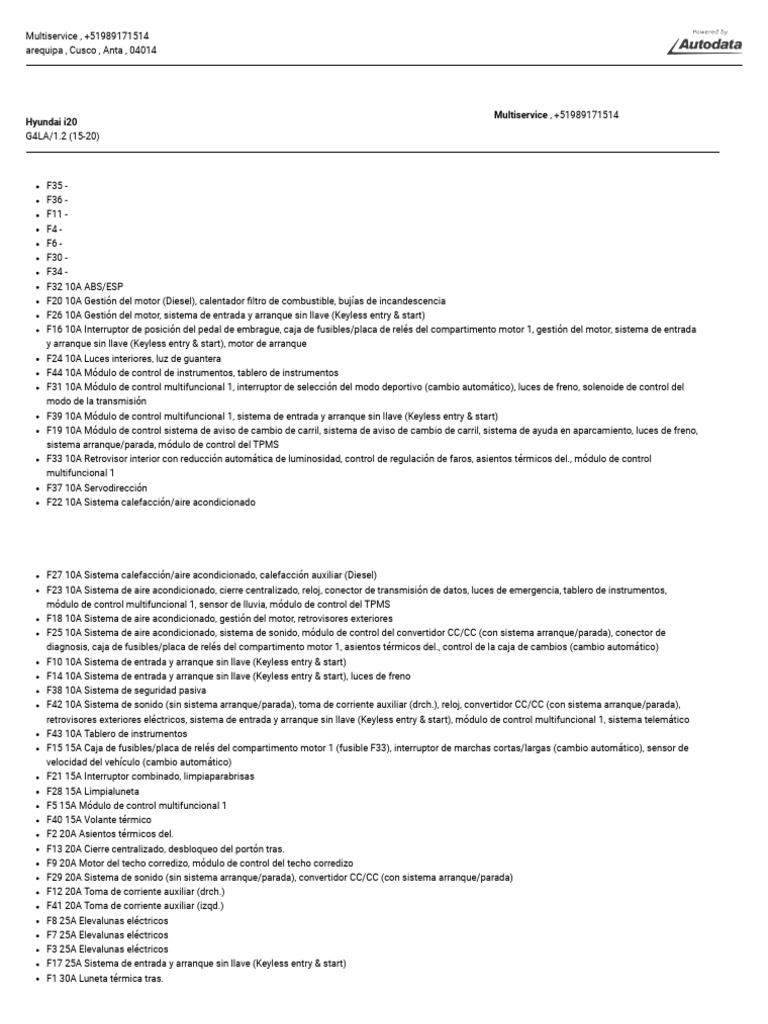 Electrical Component Locations - I20 Guantera | PDF | Vehículo de motor | Tecnologías automotrices