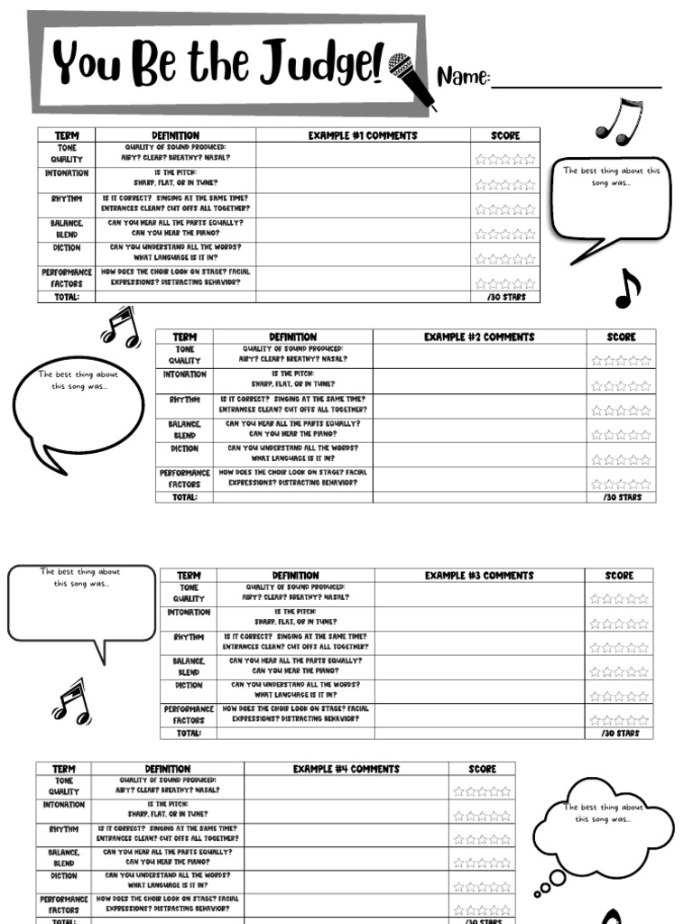 You Be The Judge Printable PDF | PDF