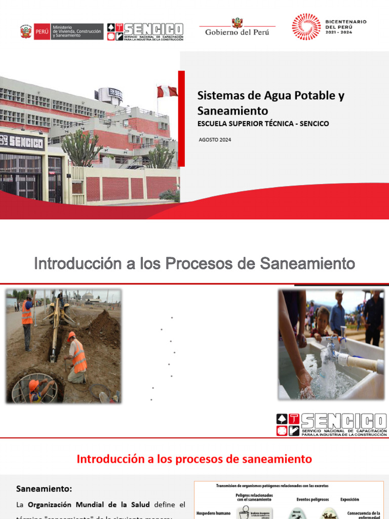 01 Semana1 Introduccion Saneamiento 2024-II | PDF | Saneamiento | Agua