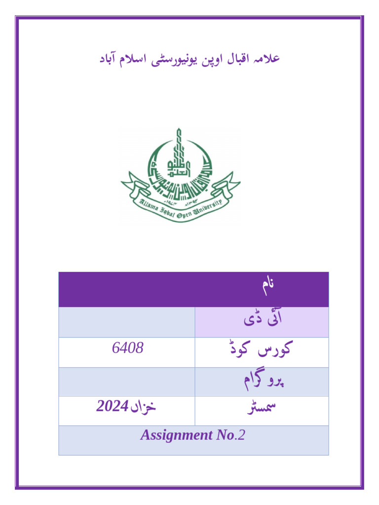 6408 Assignment No 2 | PDF