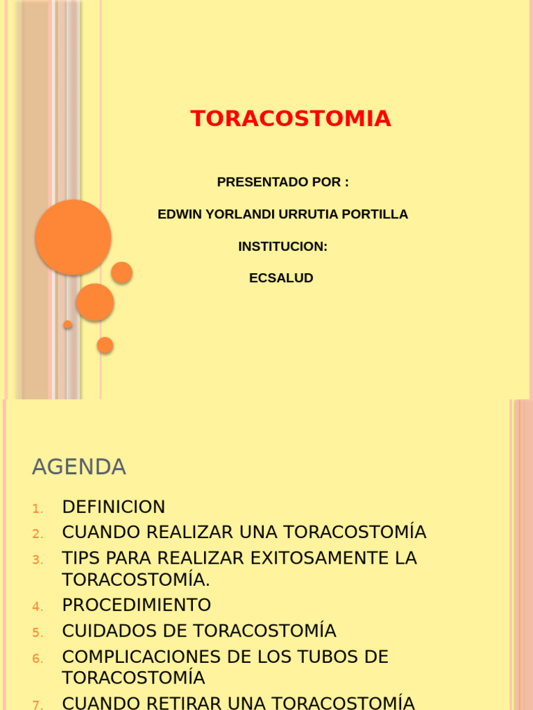 Toracostomia | PDF | Tórax | Especialidades Medicas