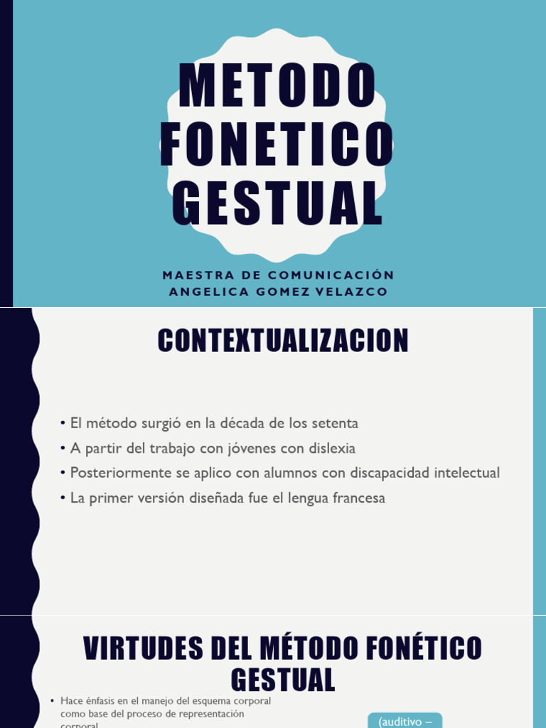 Método Fonético Gestual: Estructura y Aplicación | PDF | Fónica | Fonética