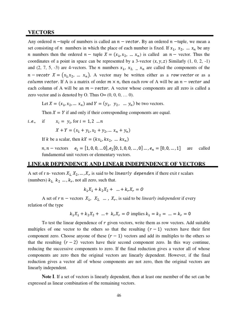 Vectors | PDF | Vector Space | Euclidean Vector