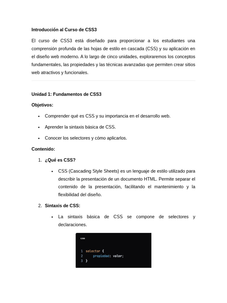 Introducción Al Curso de CSS3 | PDF